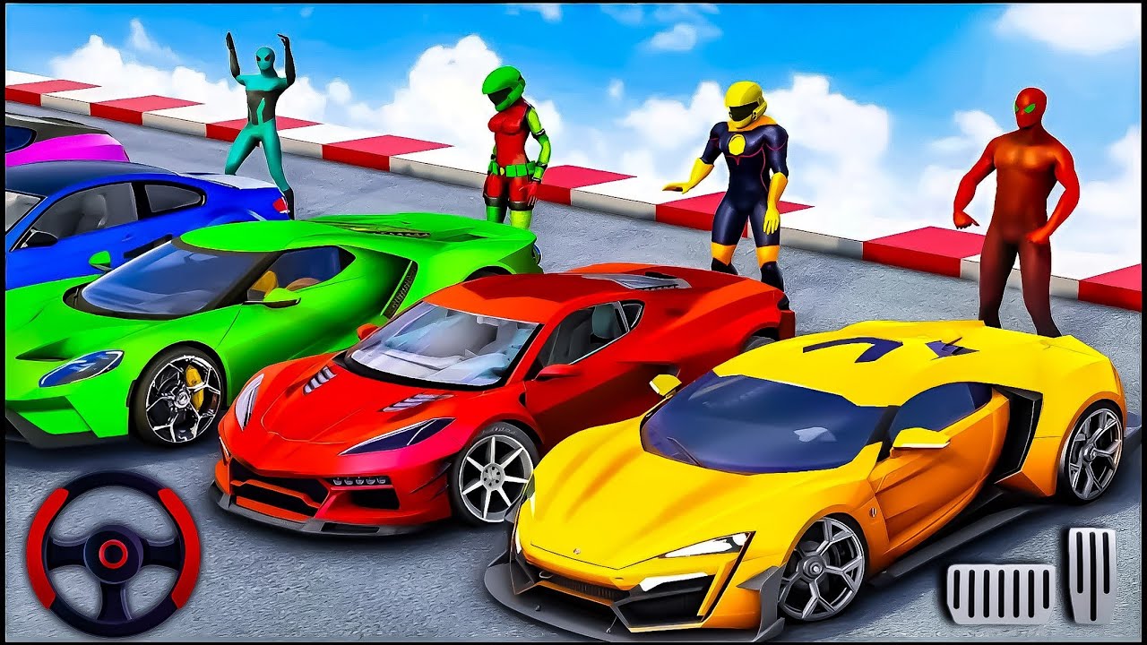 Super Hero Mega Ramp Racing Game | Mega Ramp Superhero Car Game ...