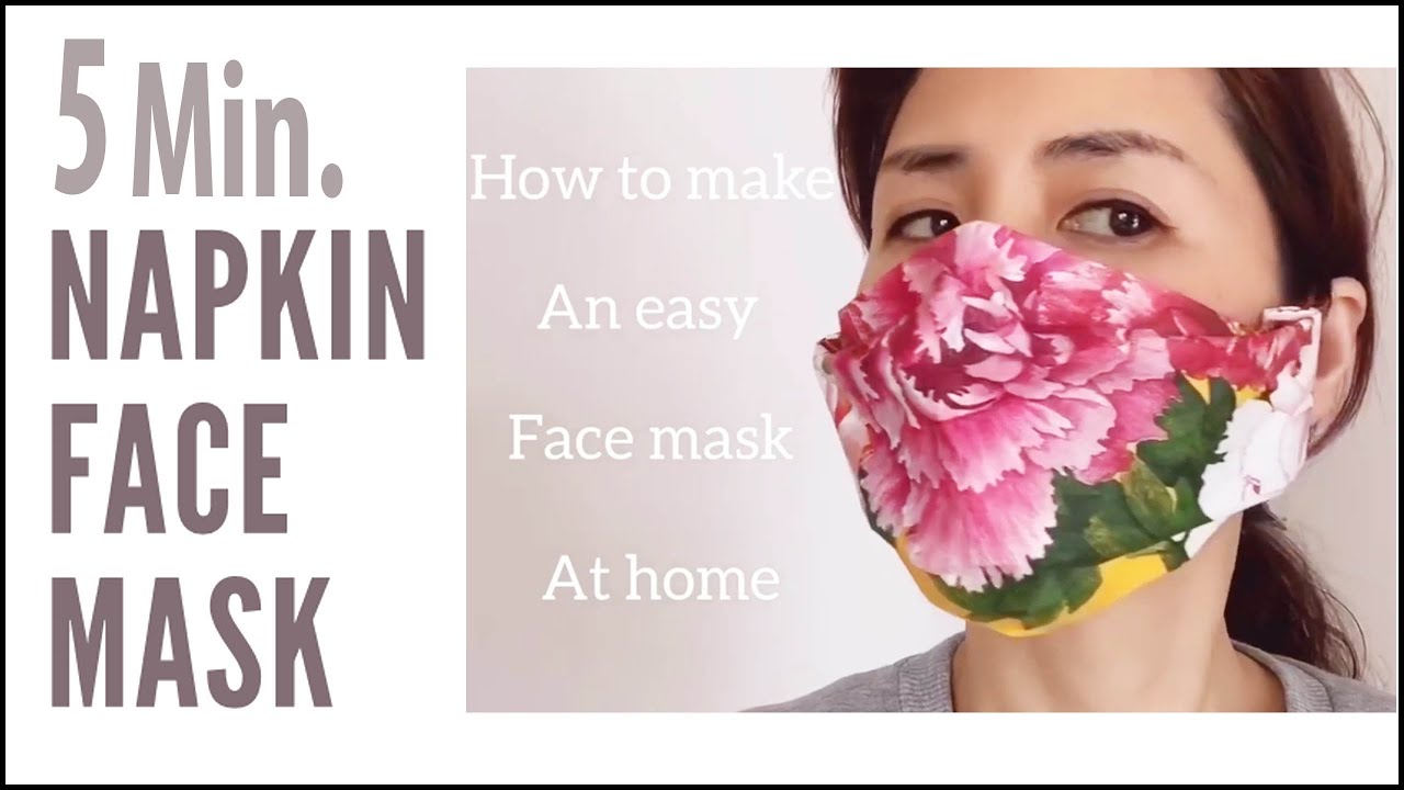 How to make a 5 min. Napkin face mask | No sewing face mask DIY | How ...