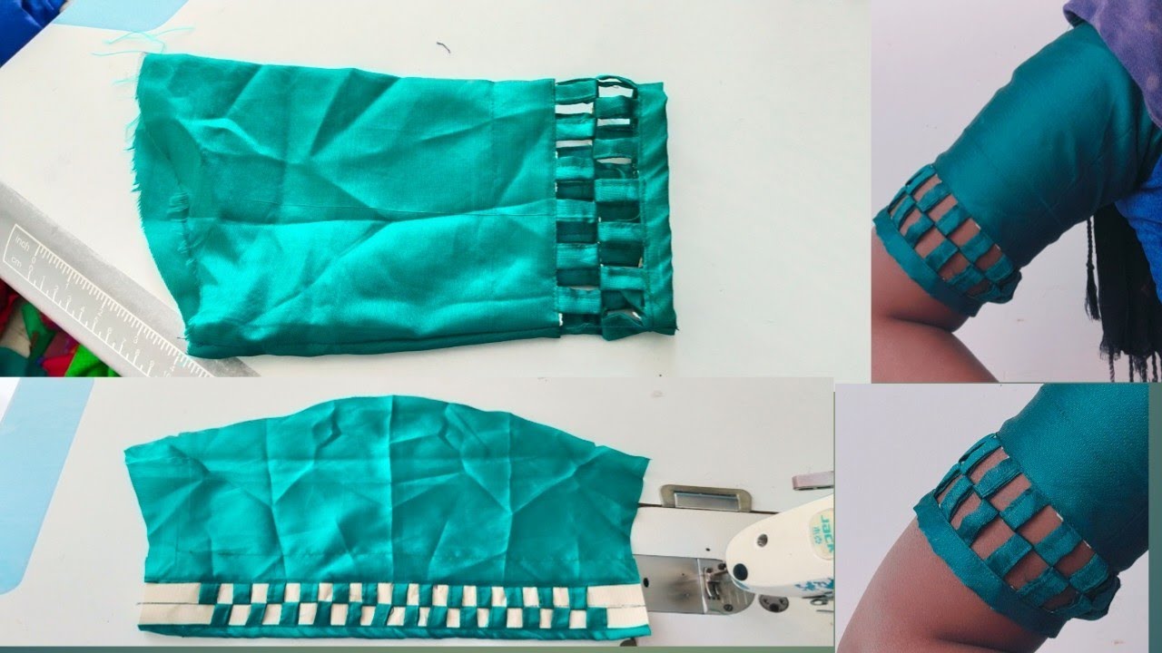 beautiful and easy sleeves design cutting and stitching - YouTube