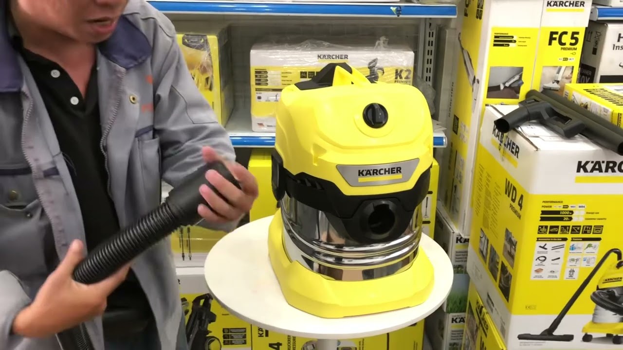 Máy hút bụi-nước Karcher WD 4 S thay thế mã WD4 Premium - thùng Inox ...