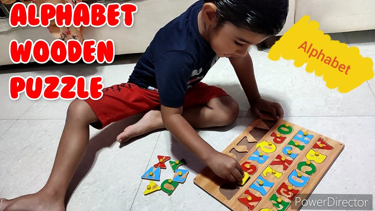 ABCD puzzle learning Alphabet from Wooden board A to Z - YouTube