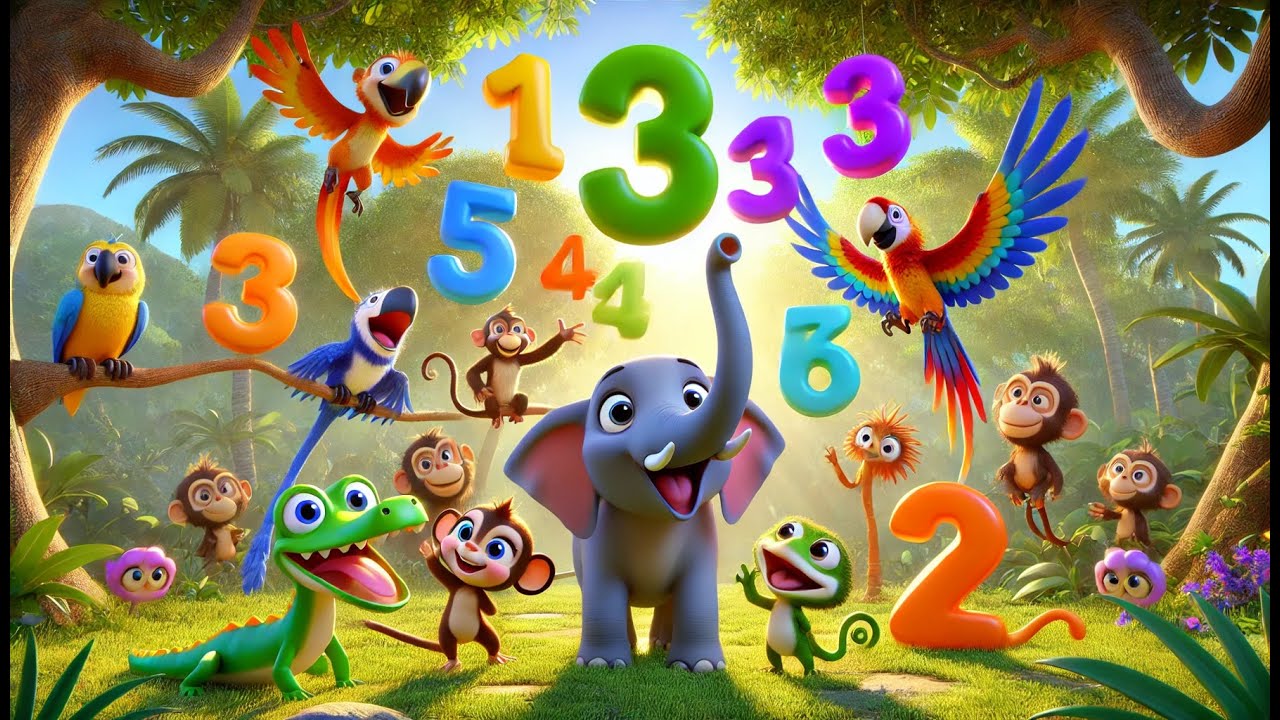 "Fun Animal Counting Song 1 to 10 | Educational Kids Rhyme & Nursery ...