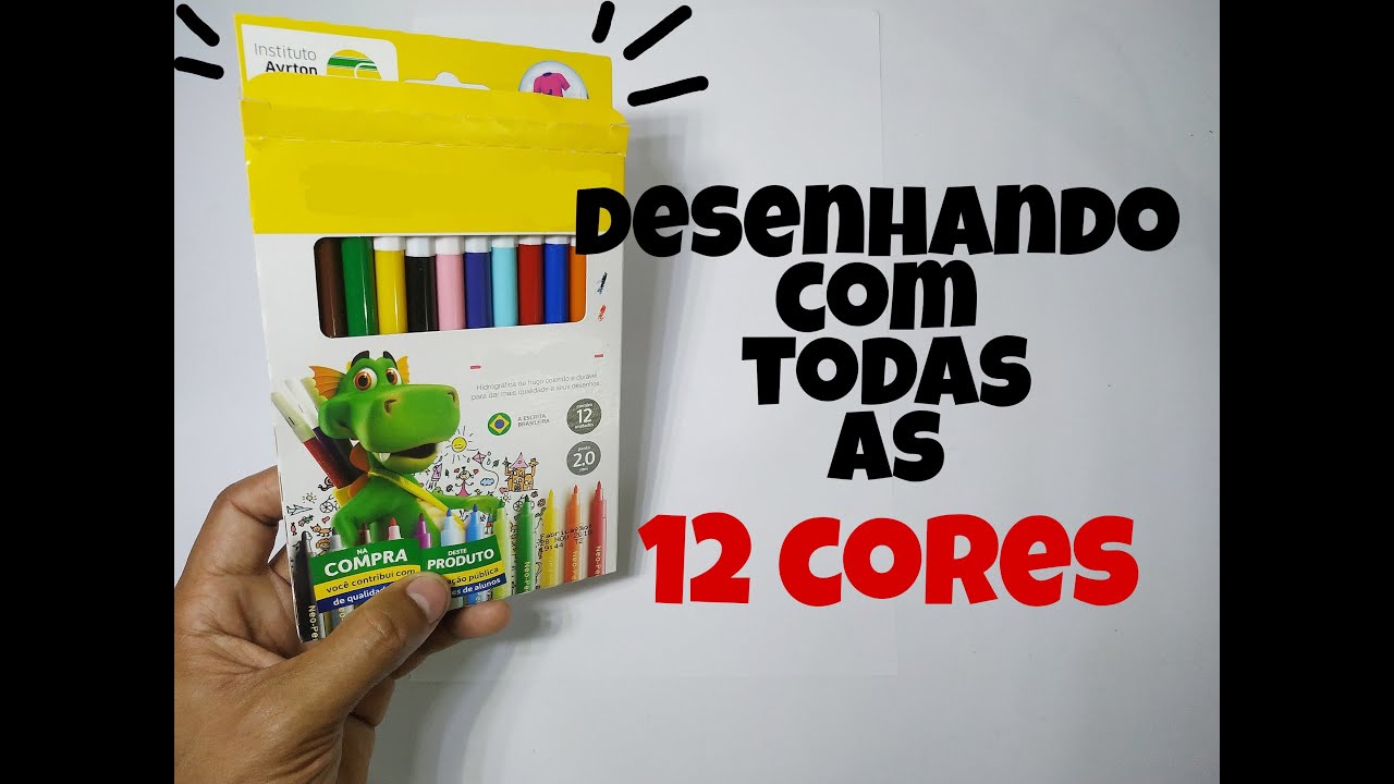 DESENHANDO COM TODAS AS 12 CORES ( MIZART DESENHOS ) #desenhando # ...