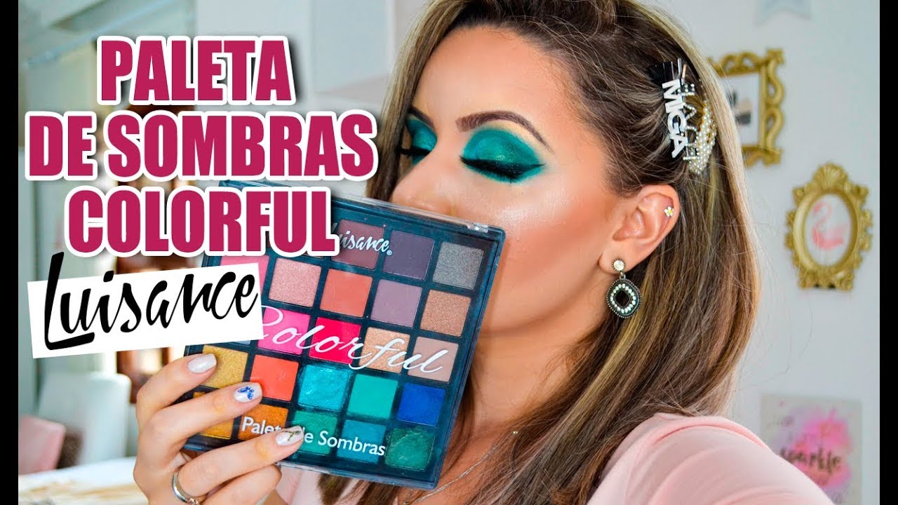 FIZ UMA MAKE VERDE USANDO A PALETA COLORFUL DA LUISANCE - YouTube
