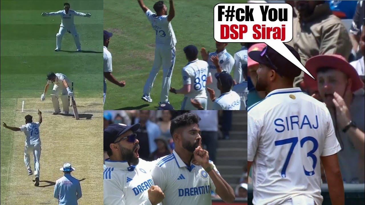 Mohammed Siraj angry celebration in front of Australian fans after ...