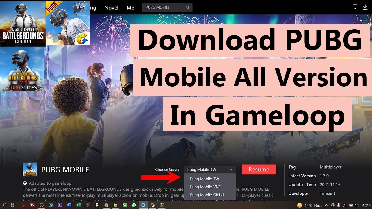 Install PUBG Mobile All Verion In Gameloop - PUBG TW, PUBG VNG, PUBG KR ...