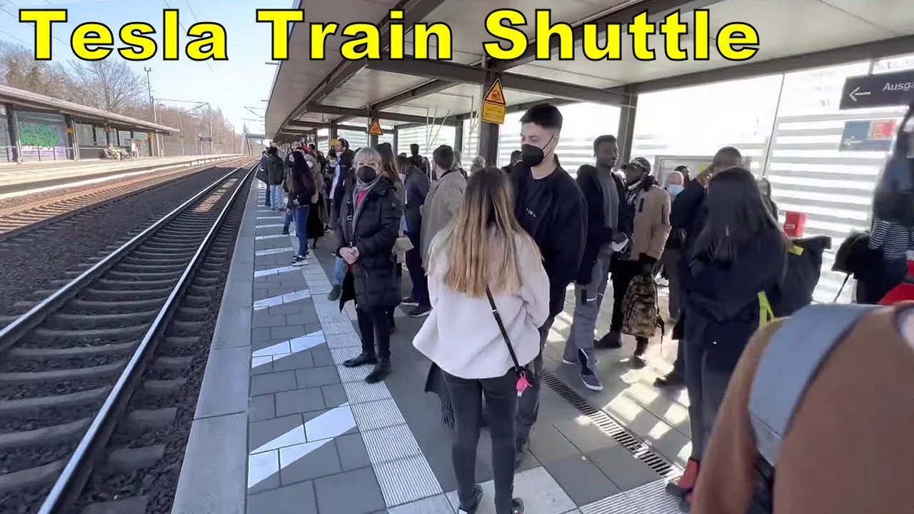 Tesla Giga Berlin to Launch Employee Train Shuttle - YouTube