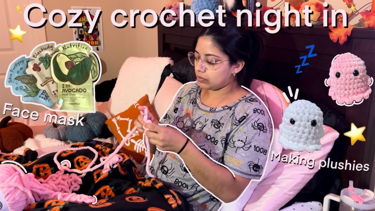 Cozy CROCHET night in my life 🌙 | Chatty crochet vlog 🧶 - YouTube