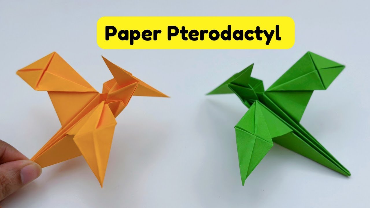 How To Make Paper Pterodactyl Dinosaur Toy For Kids / Paper Toys ...
