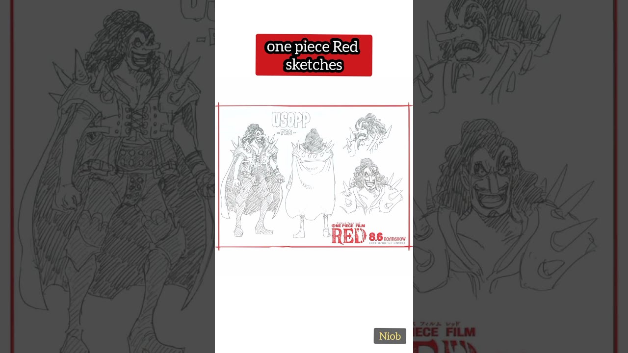 One Piece Film Red Luffy Crew Sketches 🔥 - YouTube