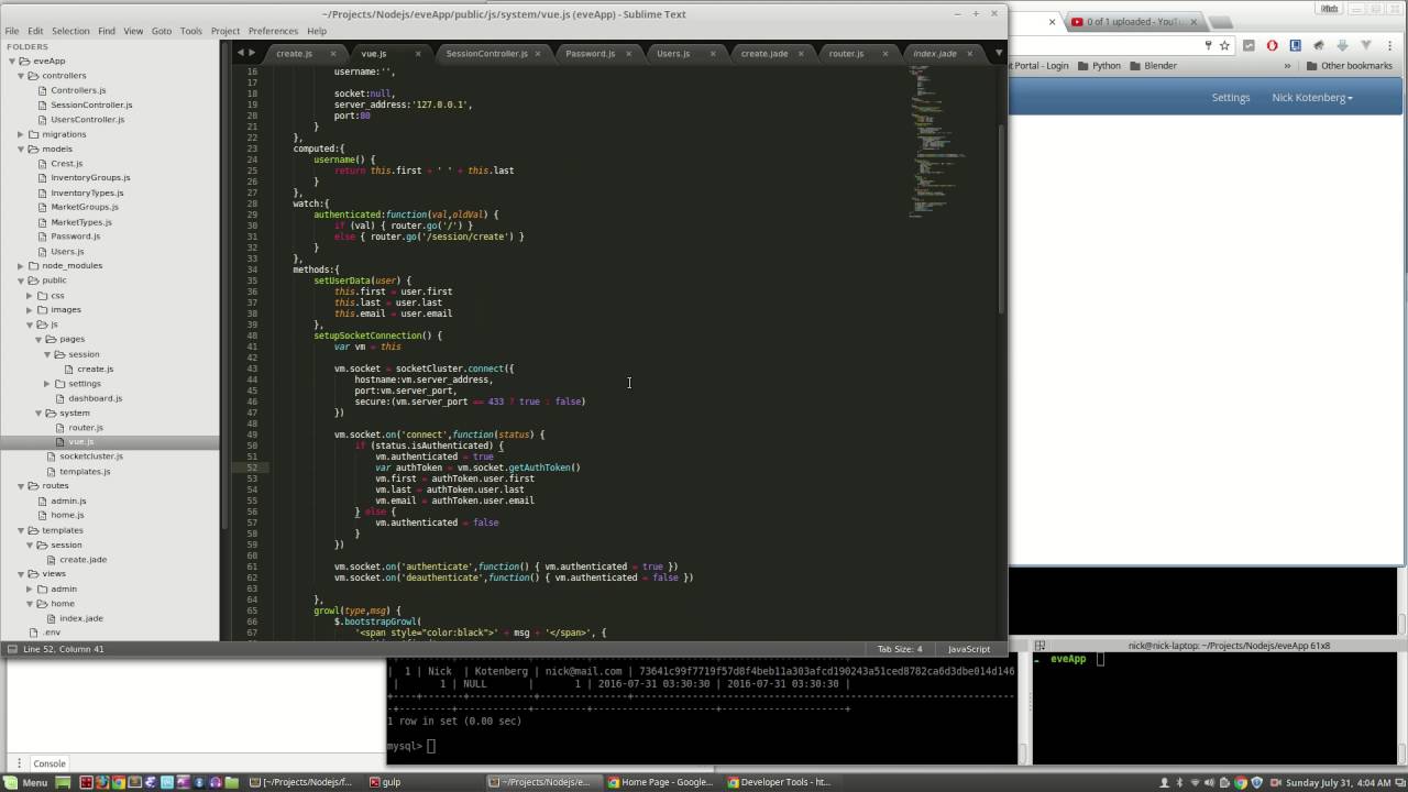 0025 Socketcluster Vuejs Client Side Authentication In Depth Explanations Youtube 5073