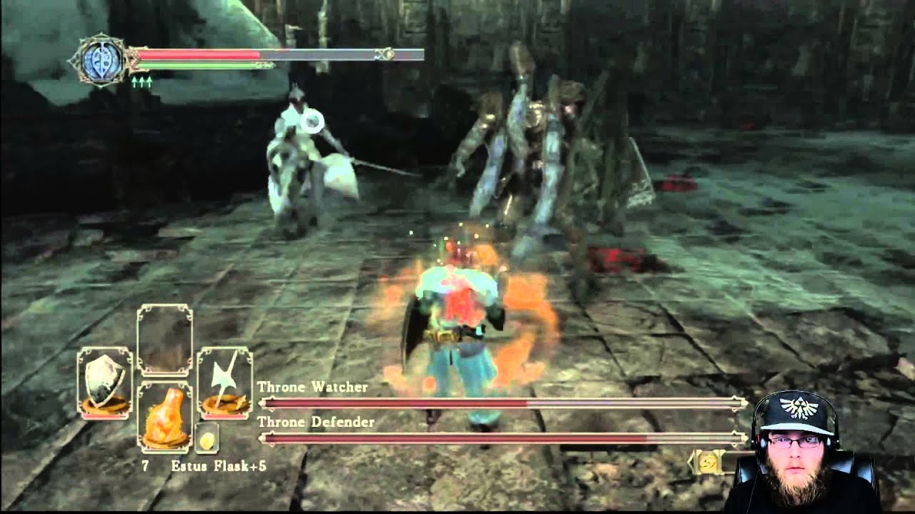 Dark Souls II: Throne Watcher and Defender Solo Kill - YouTube