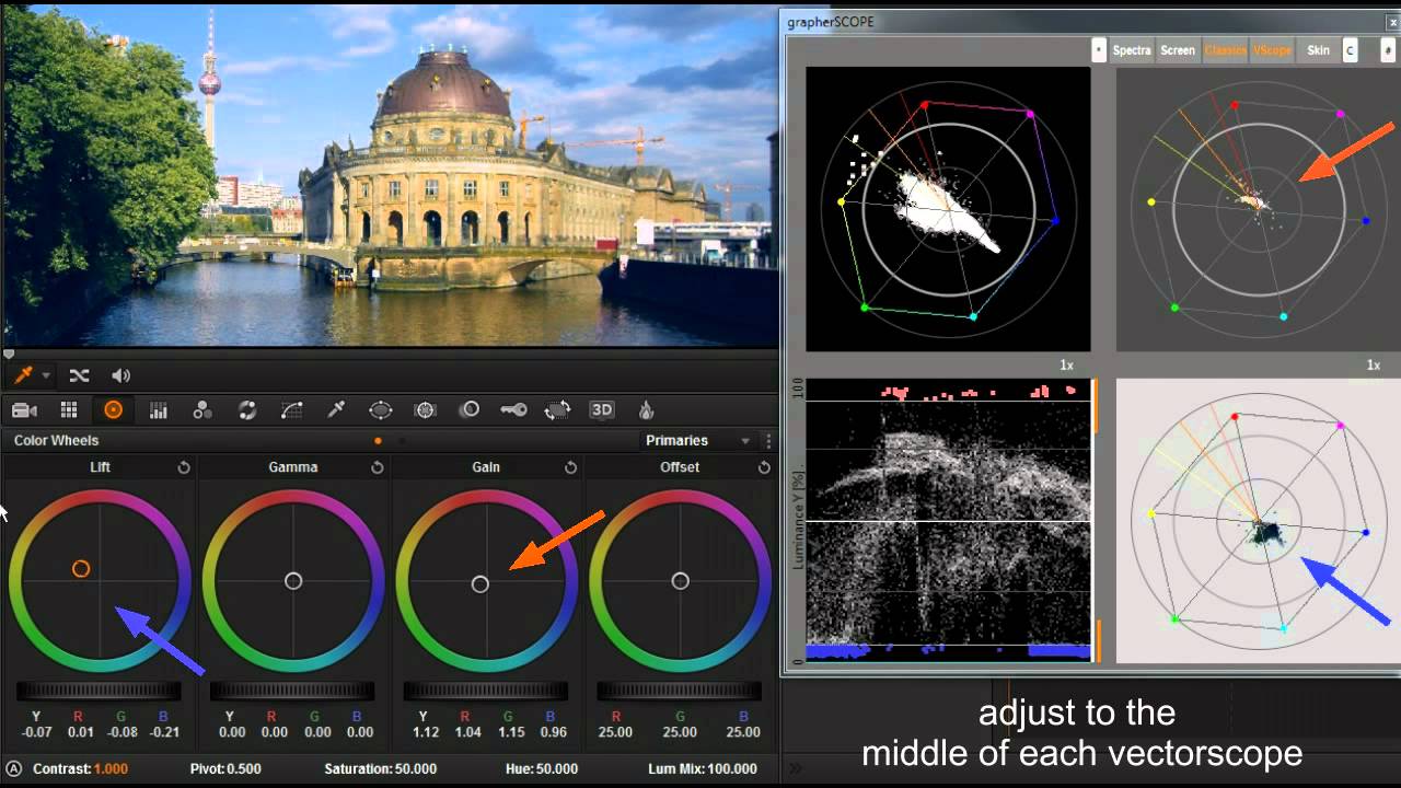 grapherSCOPE and Davinci Resolve: White Balance with Luminance Filtered ...
