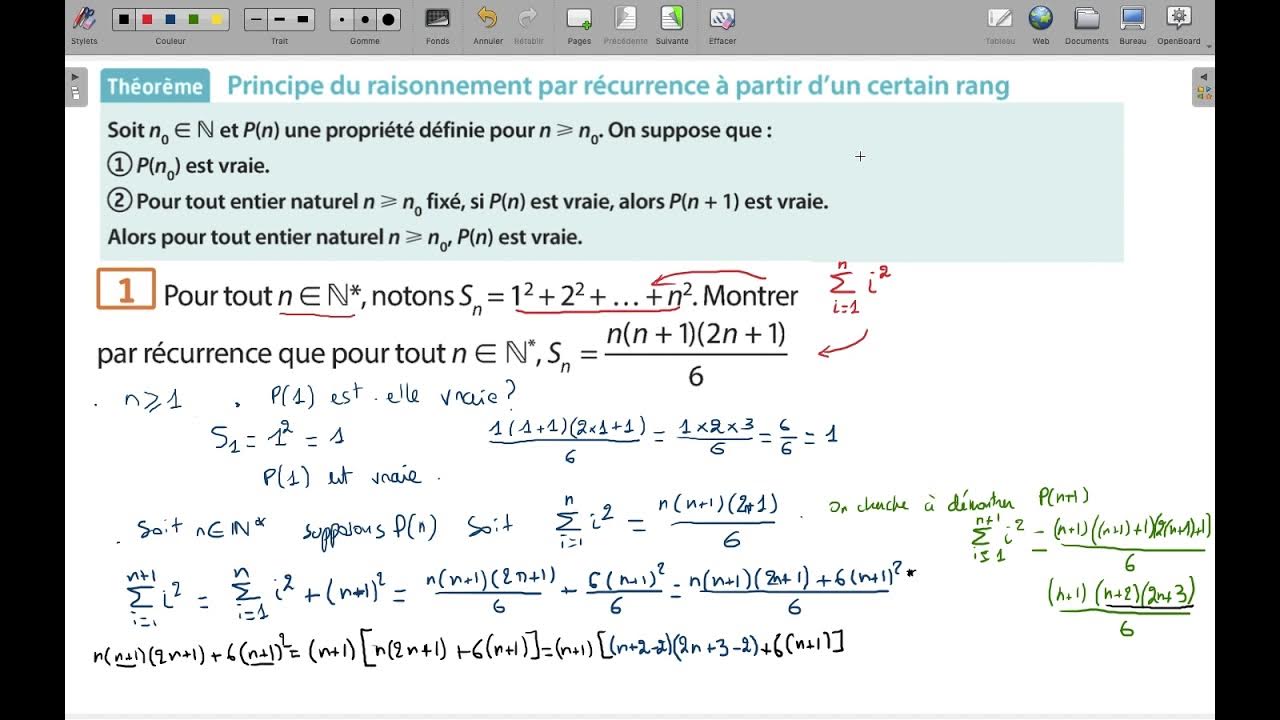 Terminale : Récurrence exemple, démontrer qu'une suite est croissante ...
