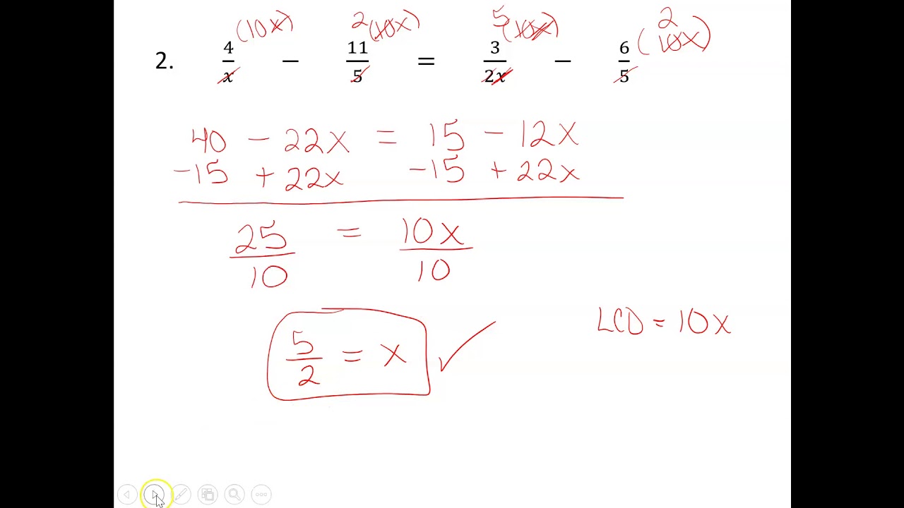 Rational Equations - YouTube