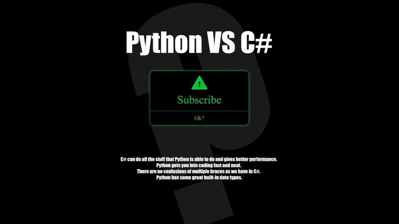 Python VS C# #developer #python #csharp - YouTube