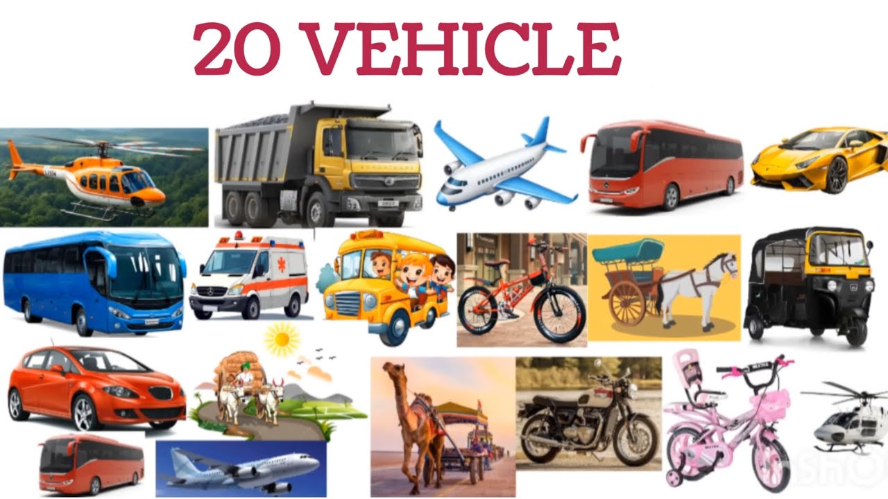 20 vehicles name 20 vehicles name in english and hindi write निर्माण ...