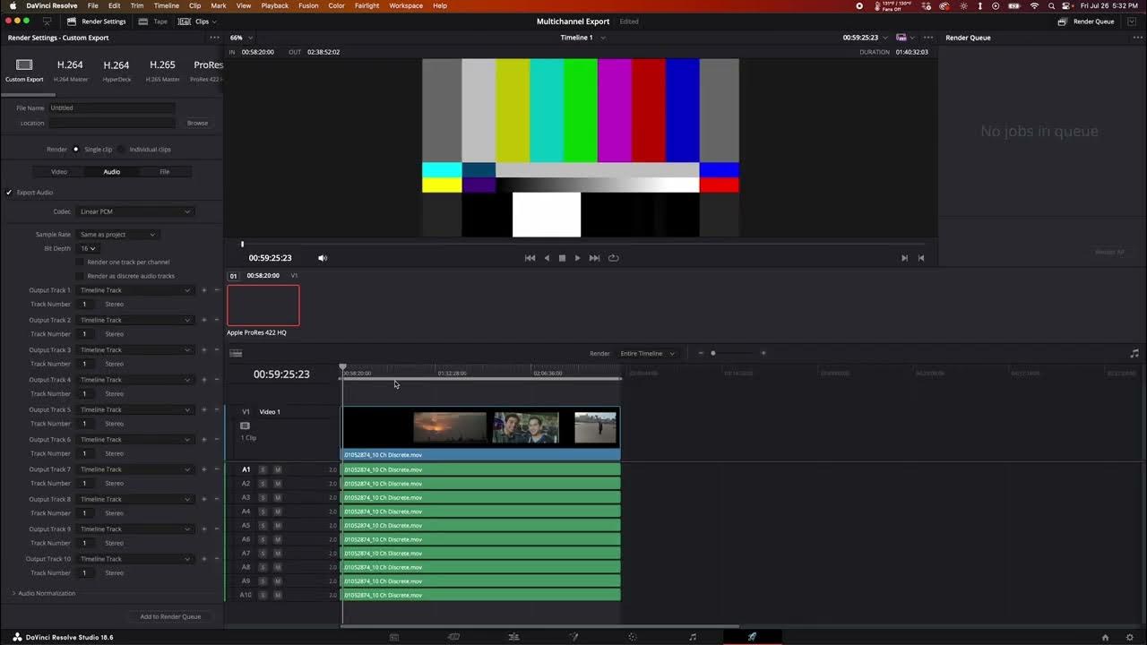 Multichannel Audio from Premiere (DaVinci Resolve workaround) - YouTube