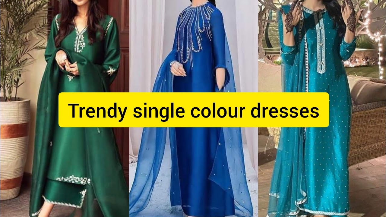 silk dresses/silk plain suit with embroidery/ single color dresses /Top ...