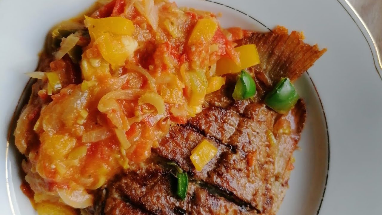 basquaise sauce revisited, fish, simple and fast - YouTube