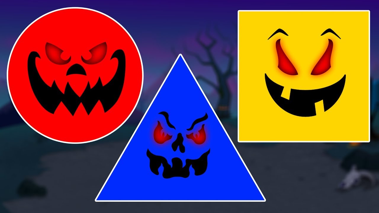 Scary Colors and Shapes | Educational Video | Halloween Music - YouTube