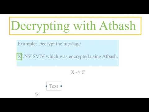 Cryptography. Atbash Cipher Decryption - YouTube