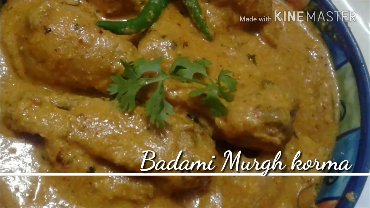 Badami Murgh korma. Shahi Chicken Korma. Cook With Saba. - YouTube