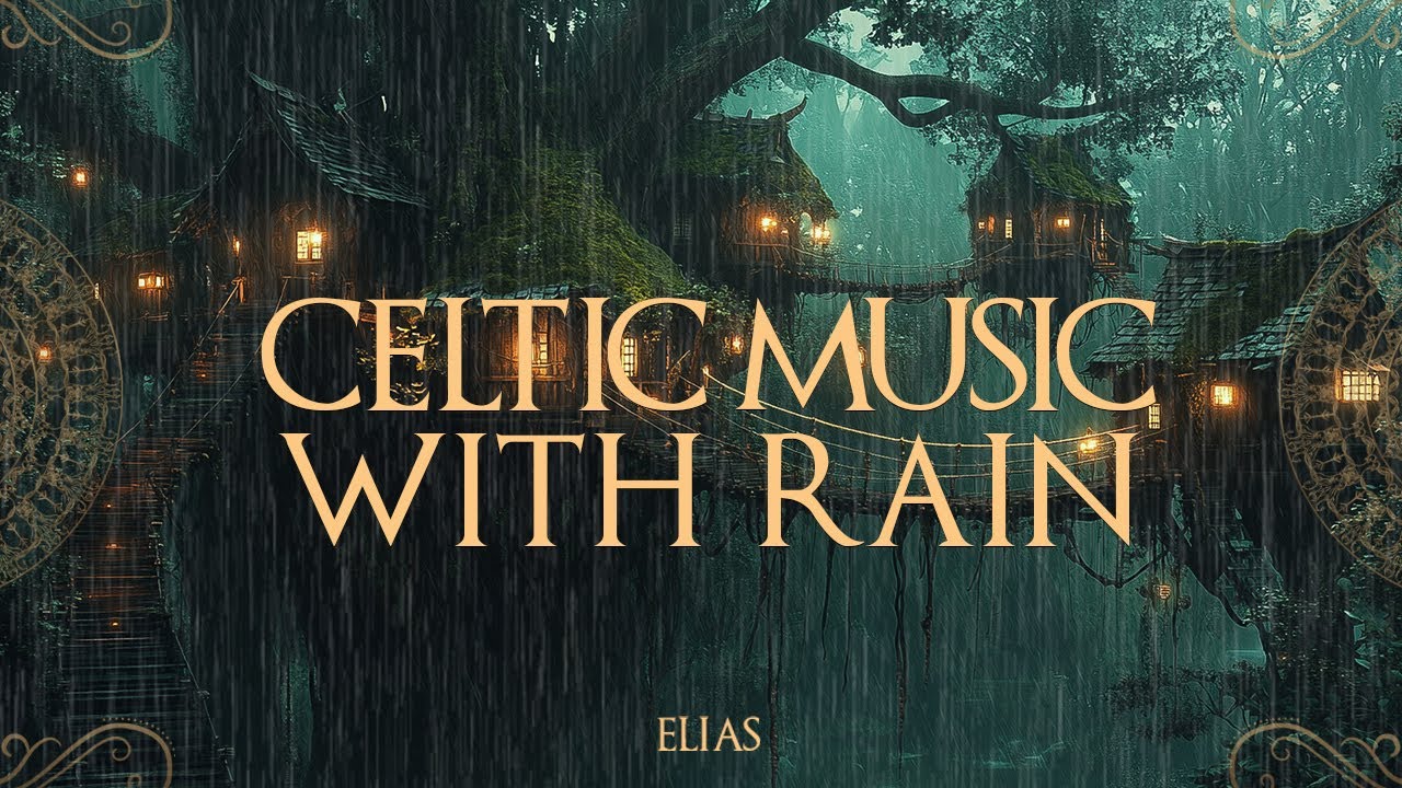 Celtic Rain Village in the Enchanted Forest | Relaxing Celtic Music and ...