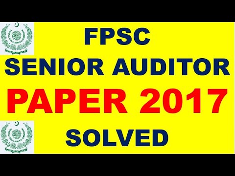 senior auditor past paper 2017 solved - YouTube