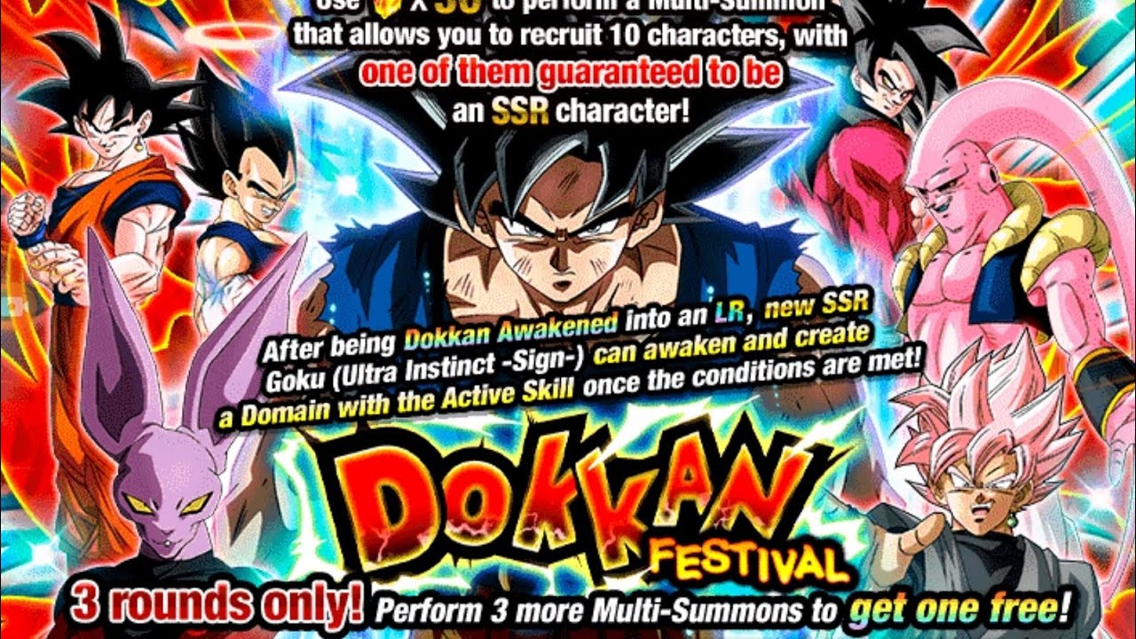 DBZ Dokkan Battle New LR TEQ UI Goku Banner Summons! A whole rotation ...