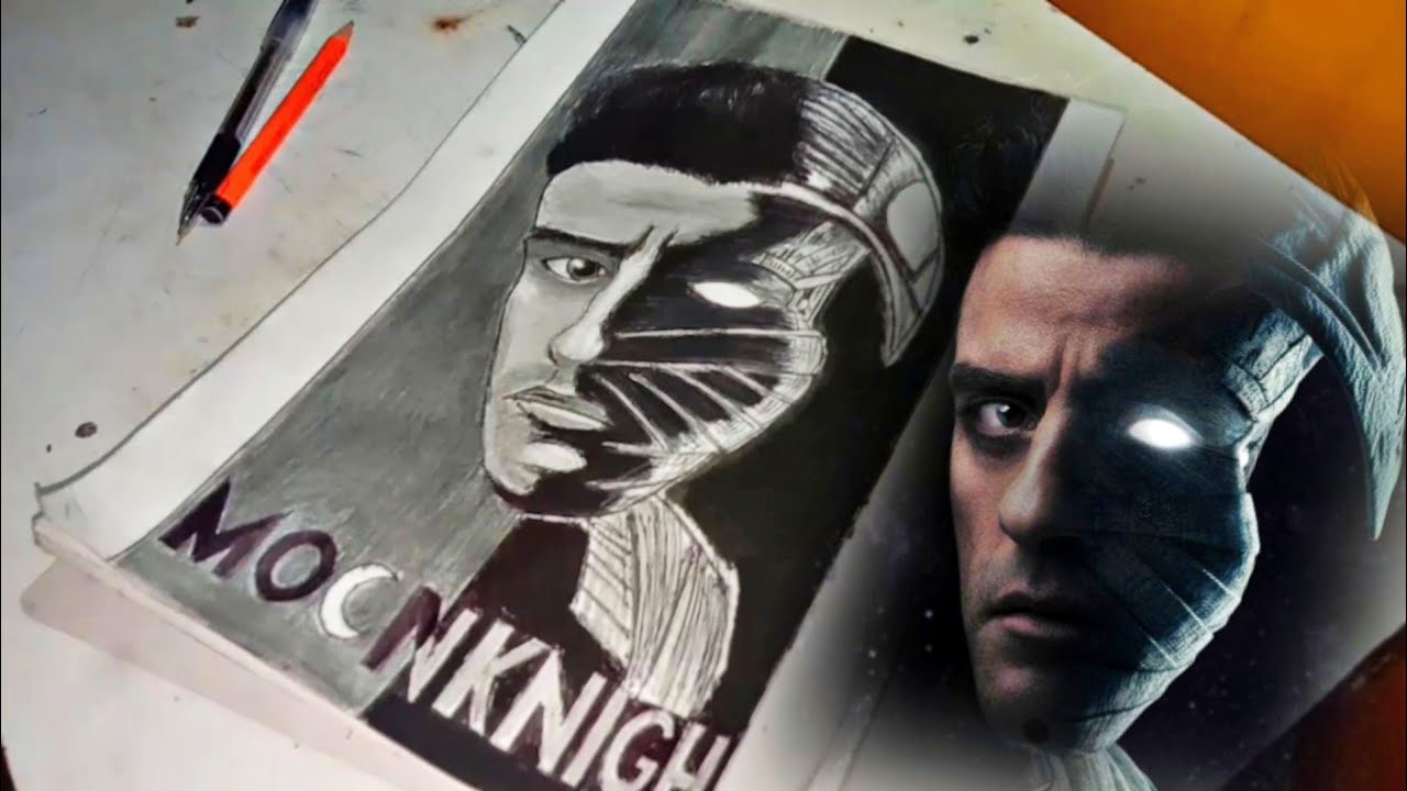 how to draw moon knight || 🌒mark spector #drawing #moonknight #marvel ...