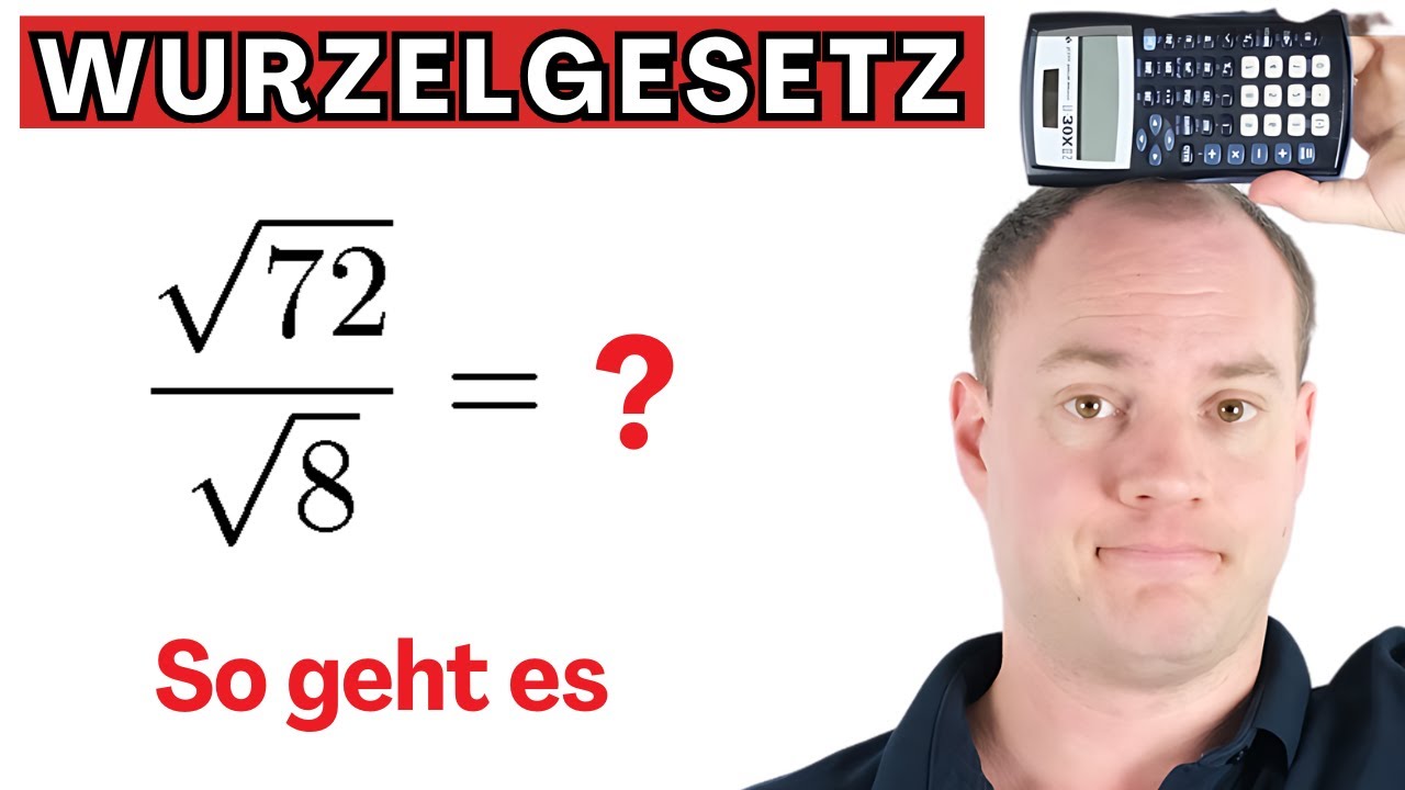 So geht es: Wurzelgesetz Division (mit Beispiel) - YouTube