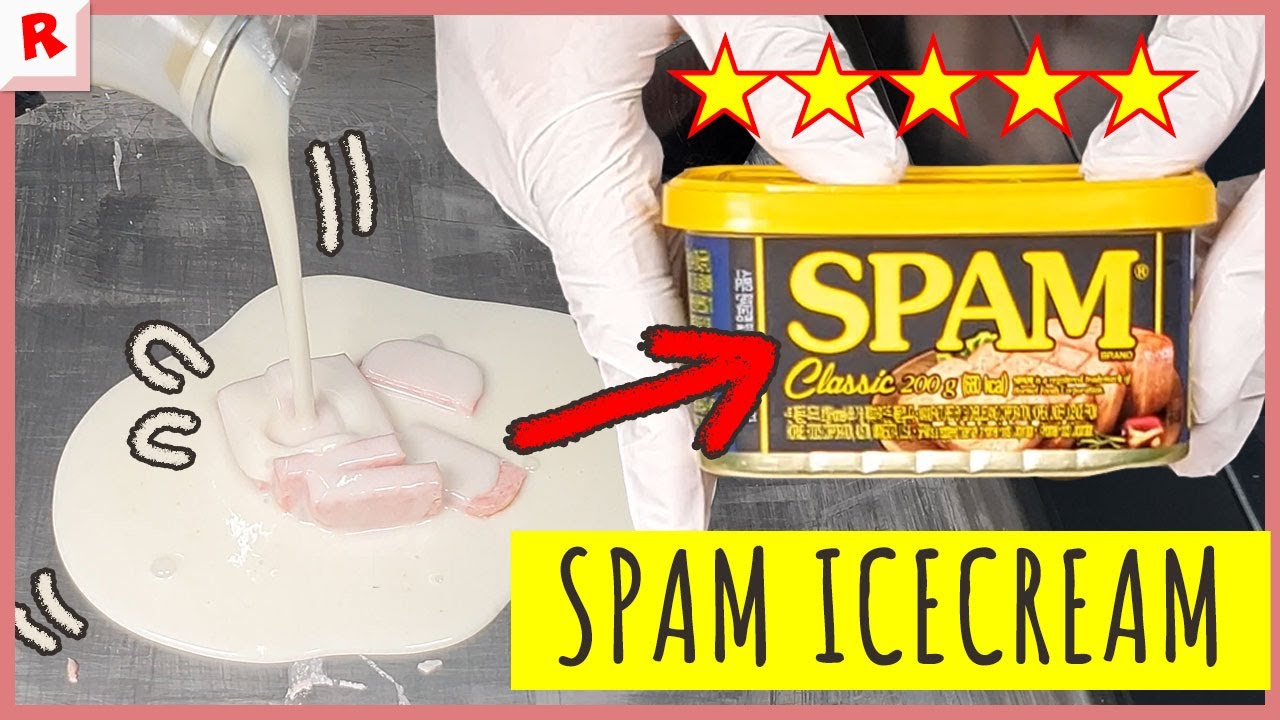 Spam Ice Cream Roll New Spam Recipe Gift Set ASMR 스팸 아이스크림 - YouTube