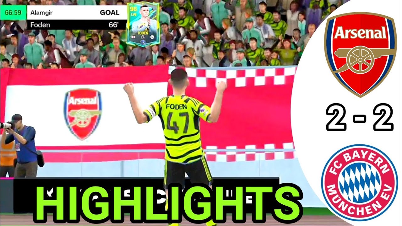 Arsenal Vs Bayern Champions league Match 2-2 | Champions league 2024 ...