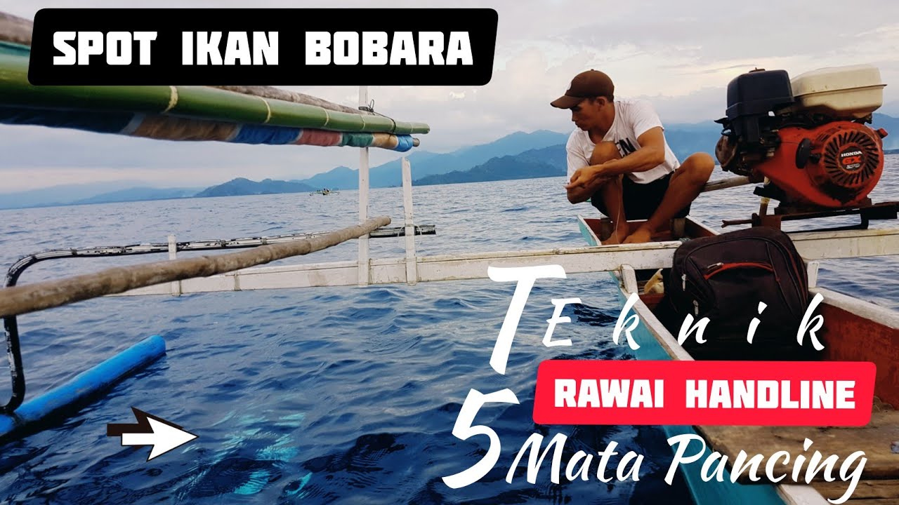 Mancing dengan teknik tradisional Handline rawai,menggunakan 5 mata ...