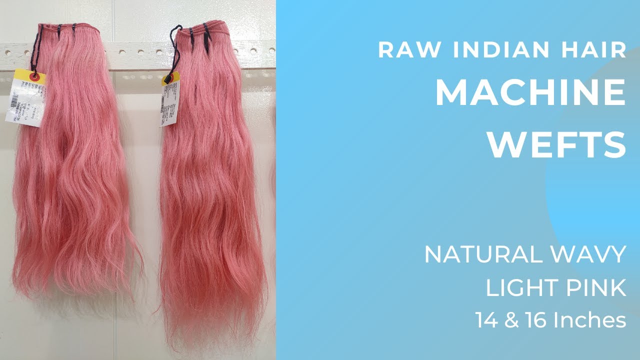 Light Pink Machine Weft Hair Extensions with 4x4 HD Lace Closure - YouTube
