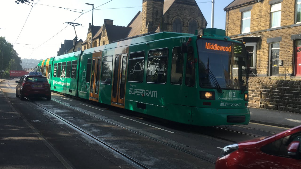 Stagecoach Supertram 112 heads along Middlewood Road with a Yellow ...
