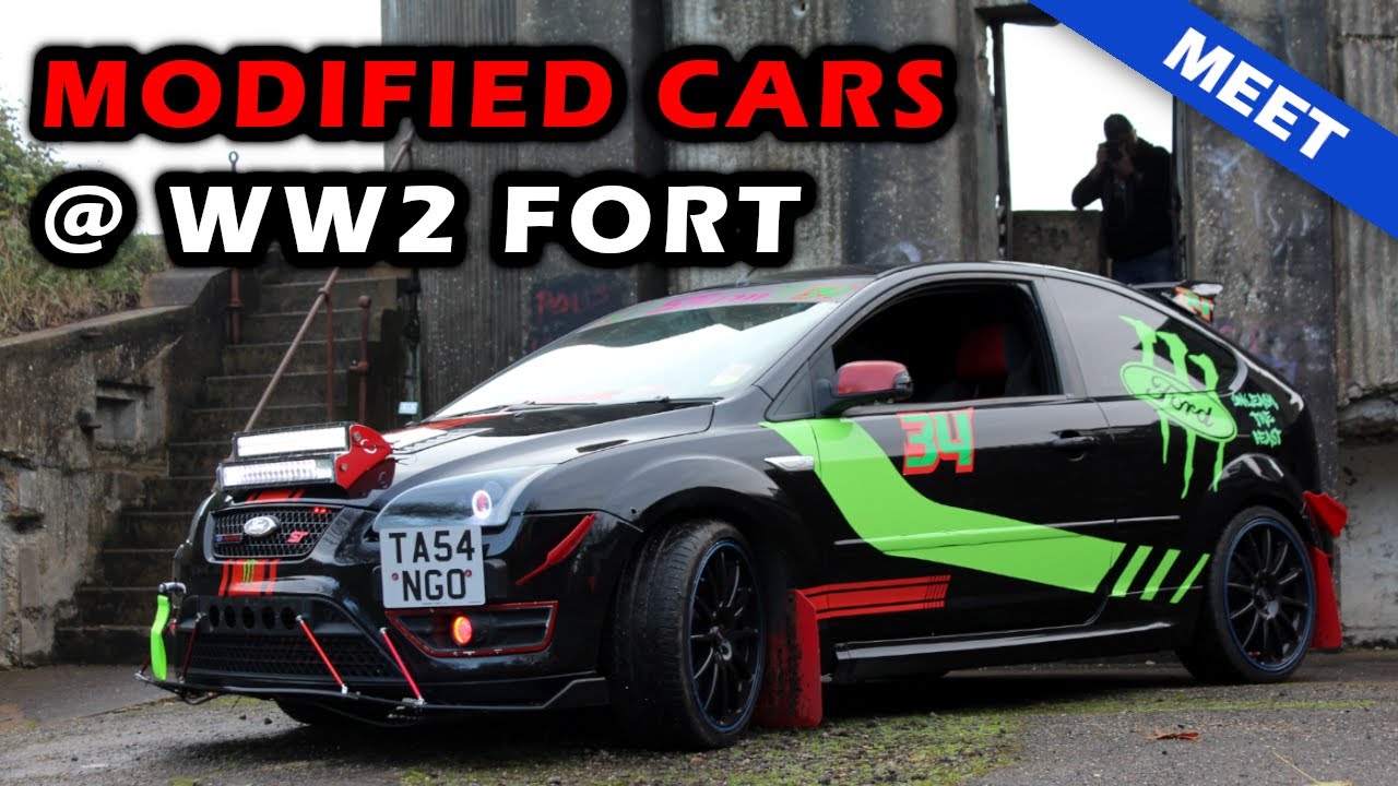 Modified cars @ WW2 Fort! Revving included! - YouTube
