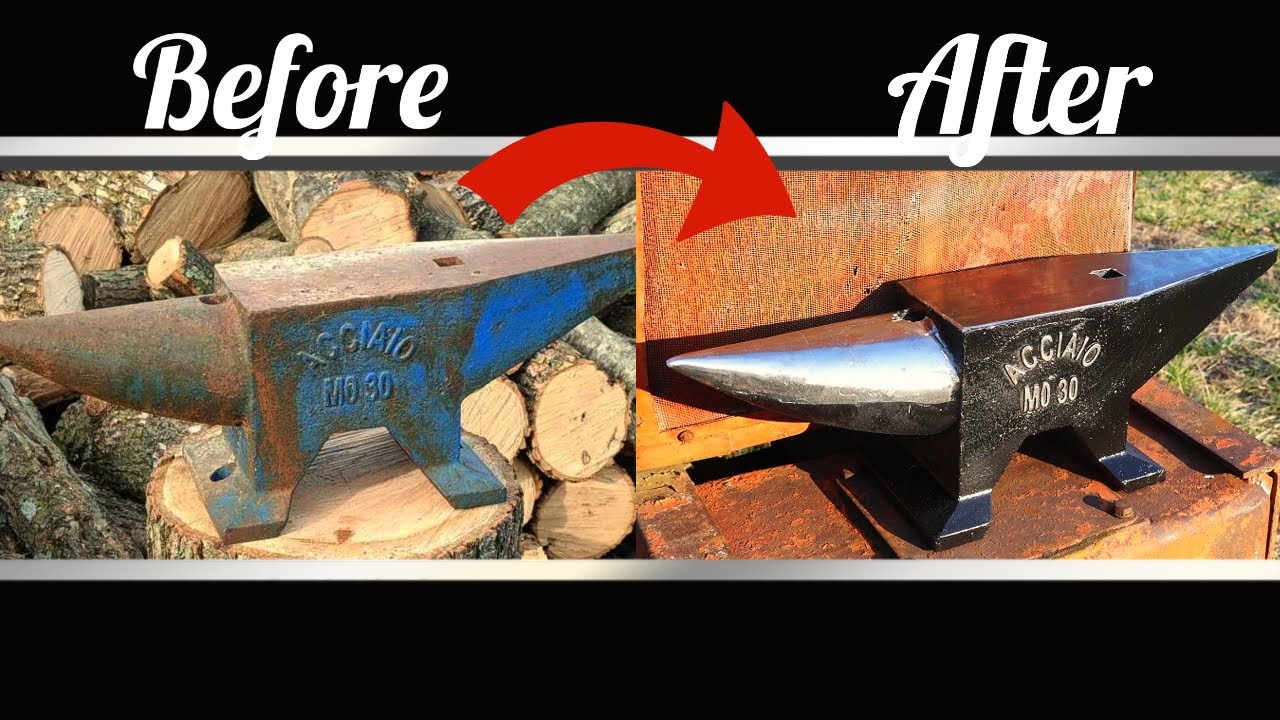 Anvil Restoration and Dressing 66lb 30kg - YouTube
