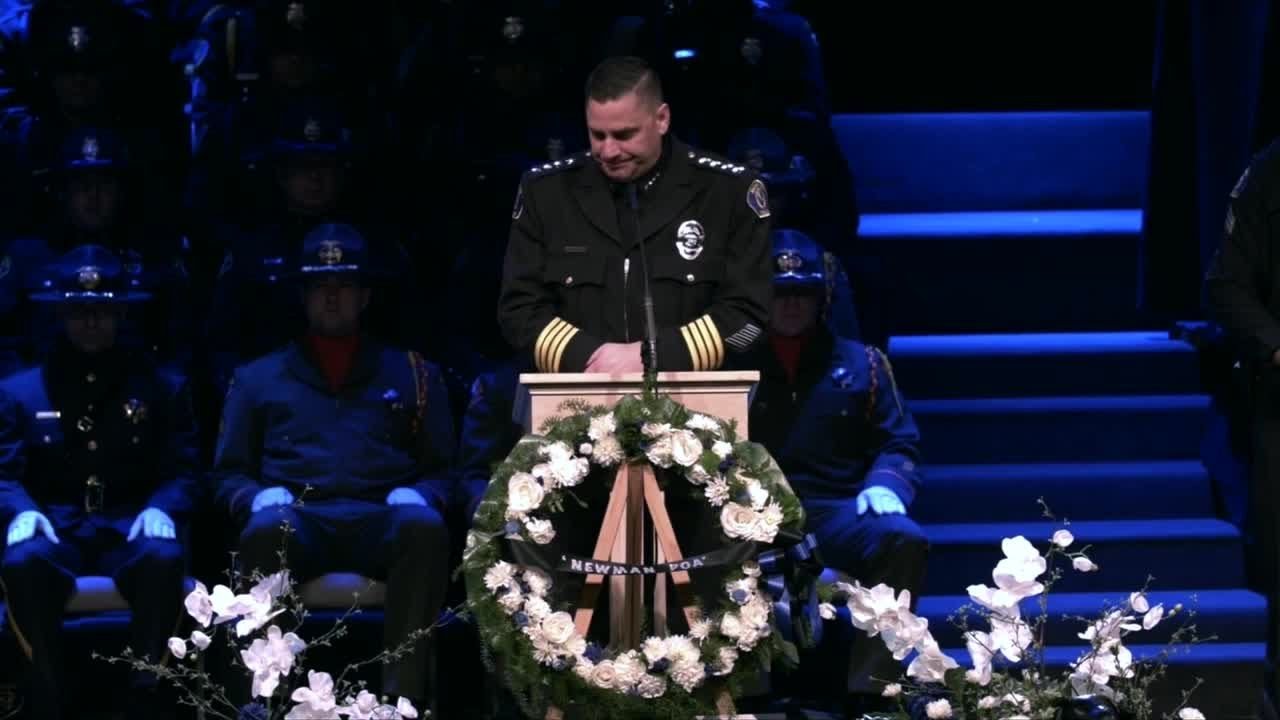 Newman Police Chief Speaks At Officer's Memorial - YouTube