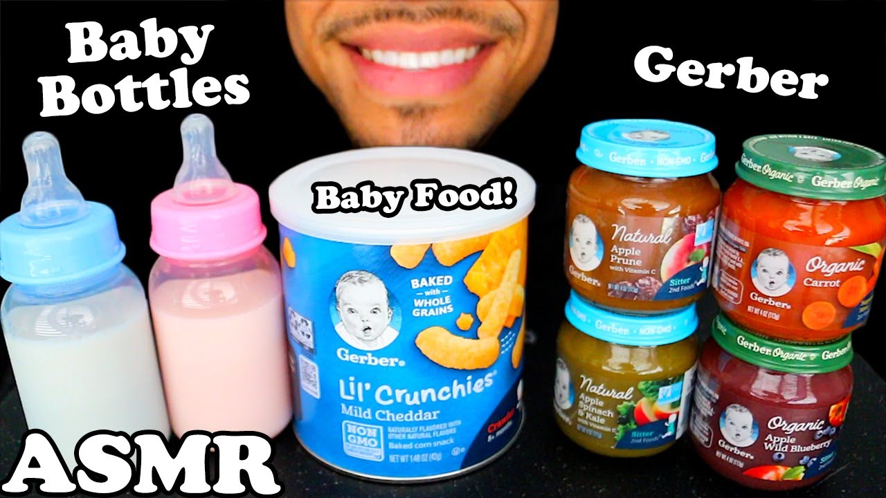 ASMR Breast Milk, Baby Bottles, Lil Crunchies, Baby Foods Mukbang ...