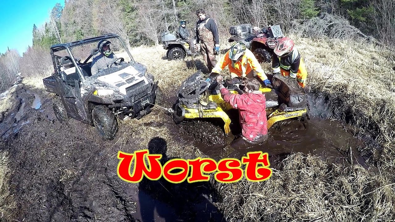 Smallest Worst Mud Hole ATV Mayhem Pt 2 - YouTube