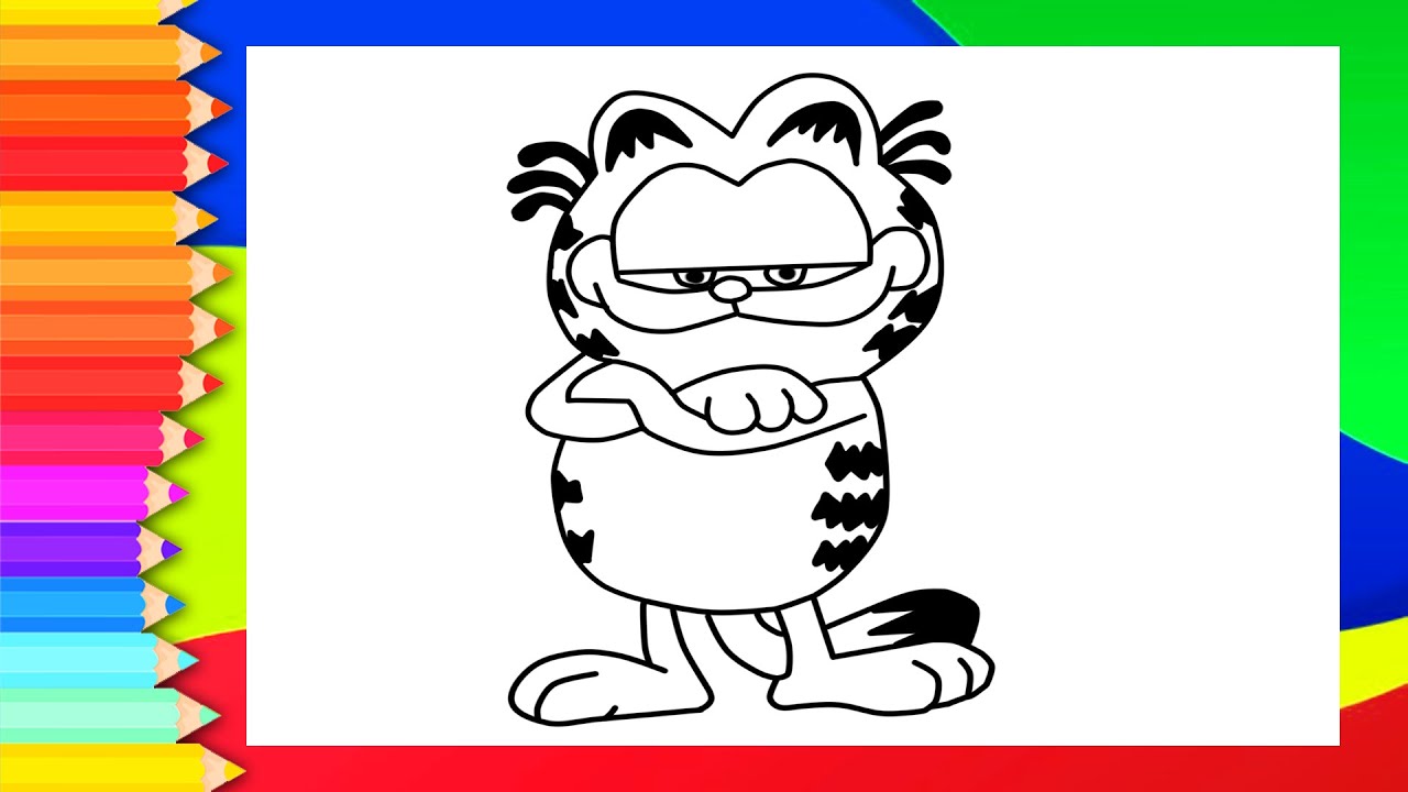 Como DIBUJAR ️ a GARFIELD🐱 Paso a Paso 😹Dibujos De GARFIELD - YouTube
