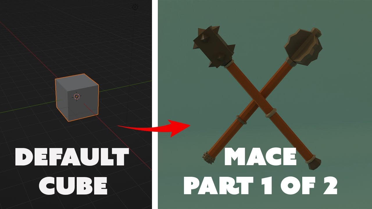 Low Poly Mace Blender Tutorial For Beginners! (Part 1 of 2) - YouTube