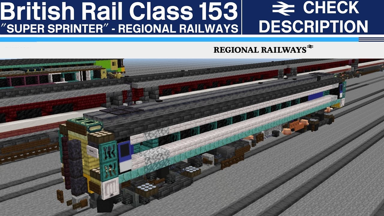Minecraft Regional Railways Class 153 Super Sprinter tutorial - YouTube