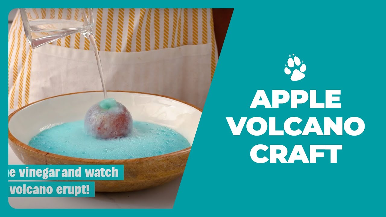 Apple Volcano Kids Craft - YouTube
