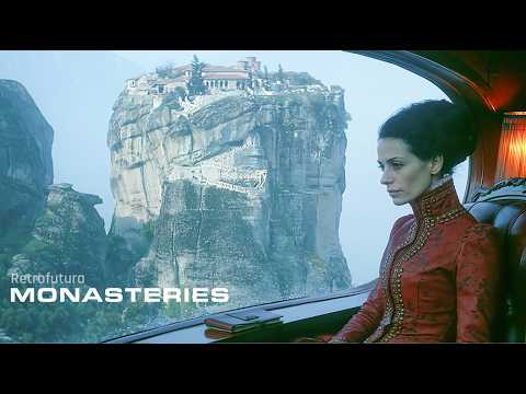 Express Trains to the Lost Monasteries: A Steampunk Voyage | AI 4K — Retrofutura