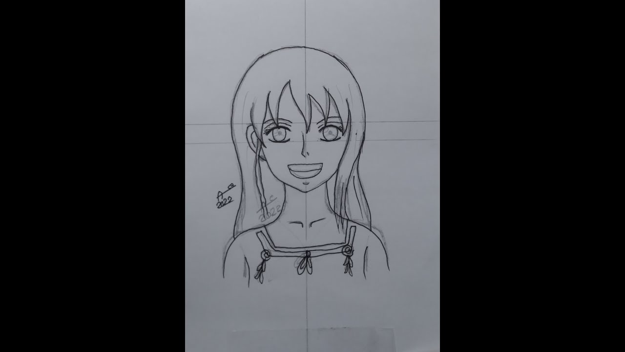 سهل طريقة رسم نامي بالخطوات انمي ون بيس ونبيس easy how to draw nami ...