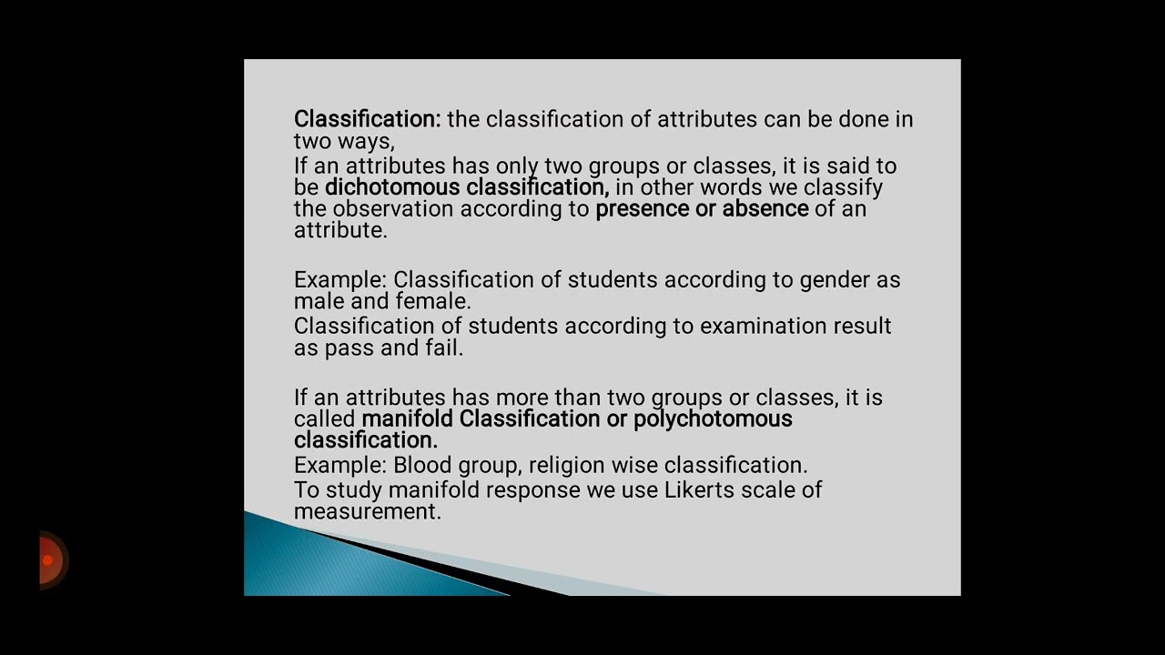 Attributes definition and examples 1 FYBSC CS stat 1 - YouTube