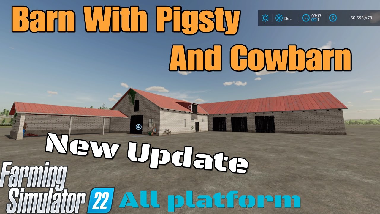 Barn With Pigsty And Cowbarn / UPDATE for all platforms on FS22 - YouTube